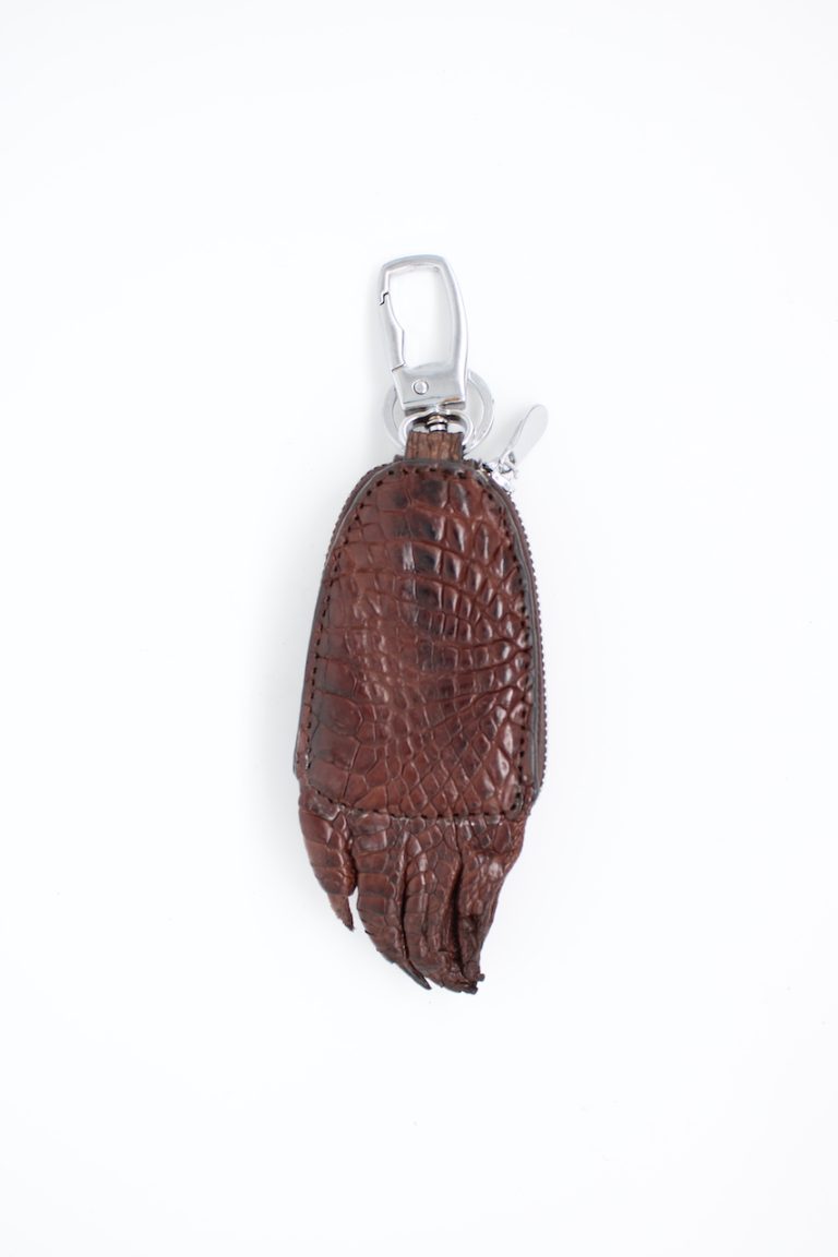 Genuine Crocodile Foot Key Holder – Exotic Leather Zipper Pouch ...